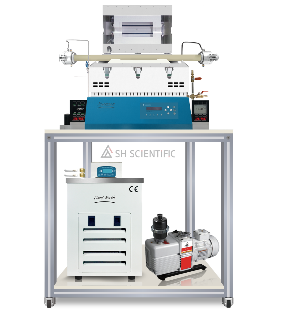 1500℃ tube furnace turn-key package with chiller and vacuum pump – SH ...